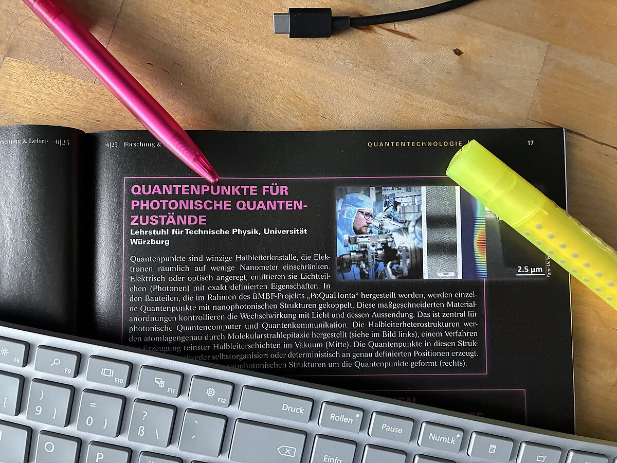 Quantentechnologien im Fokus der „Forschung & Lehre“ - Technische Physik